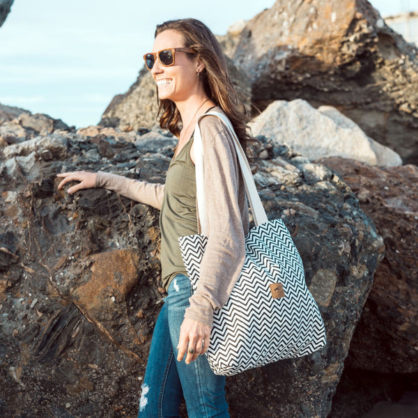 Zig Zag Shopping Tote Bag – Lemur Bags